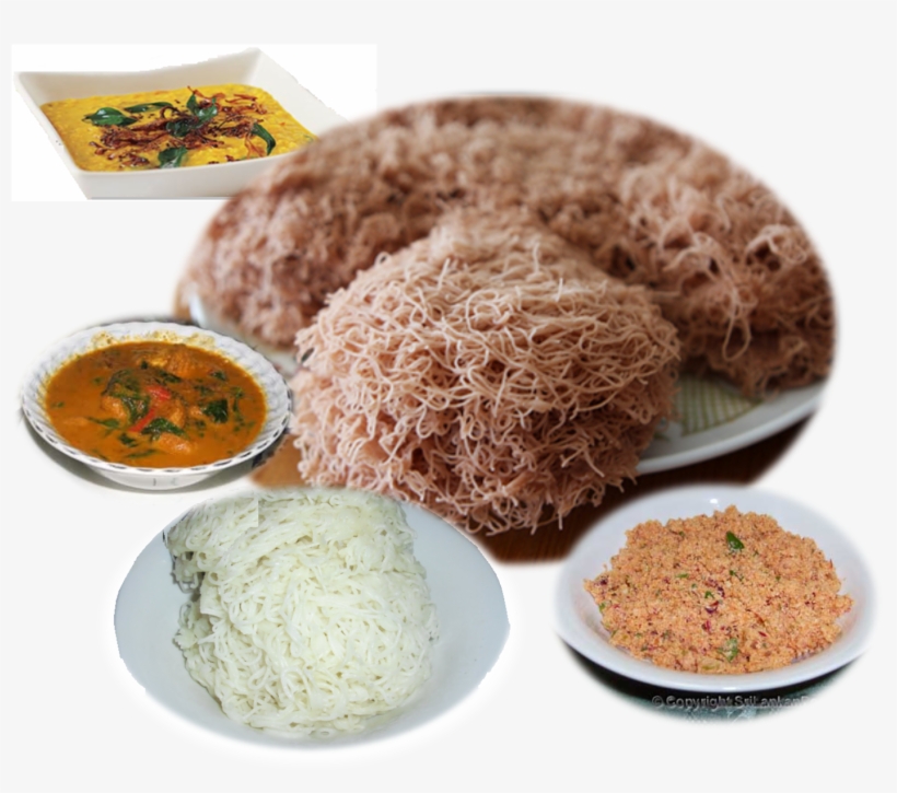 50 String Hoppers With Only Pol Sambal - Free Transparent PNG Download ...