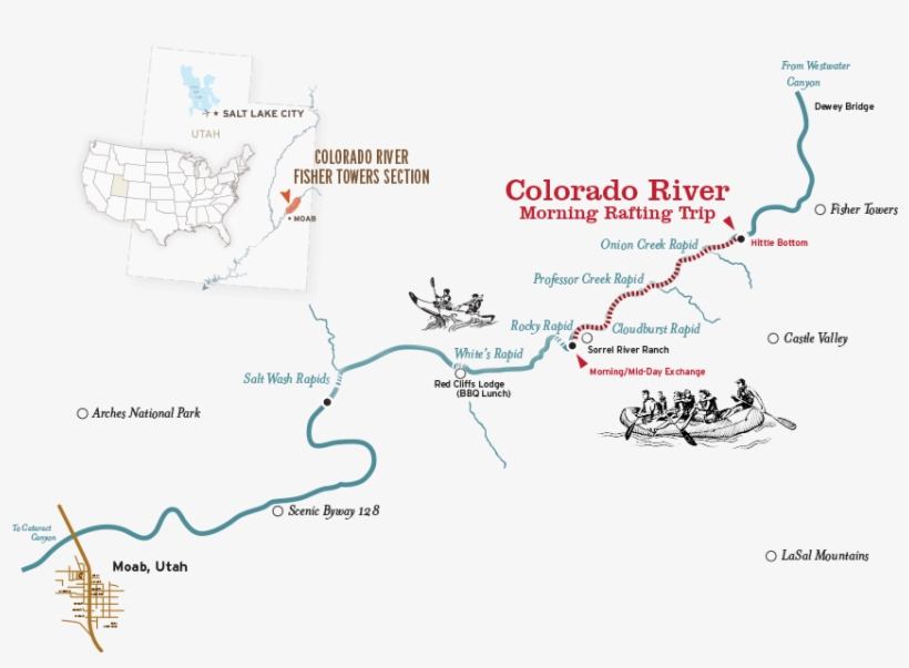 Moab Rafting Morning Map - Free Transparent PNG Download - PNGkey