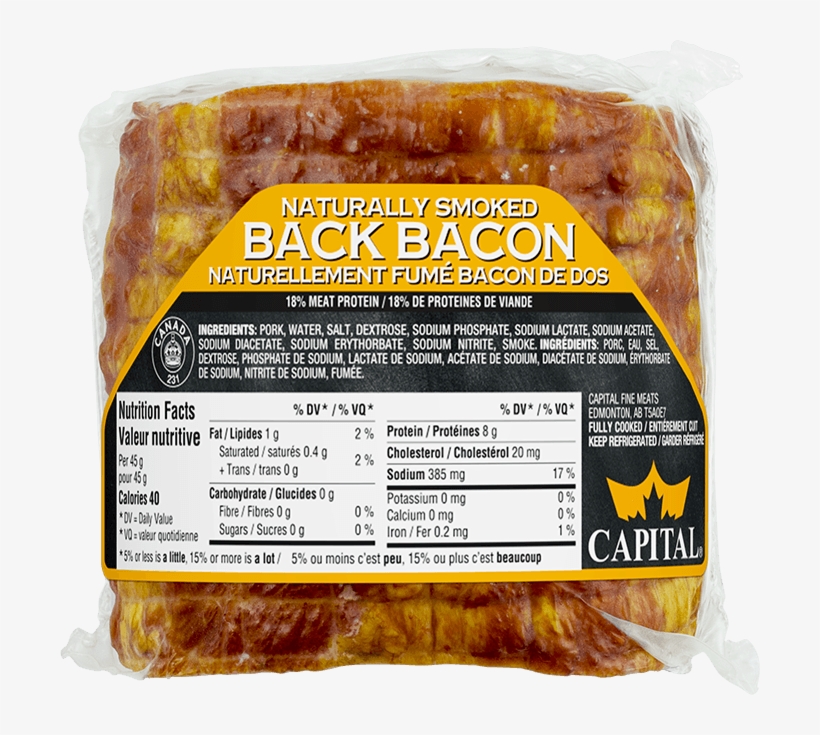 Back Bacon 600g - Free Transparent PNG Download - PNGkey