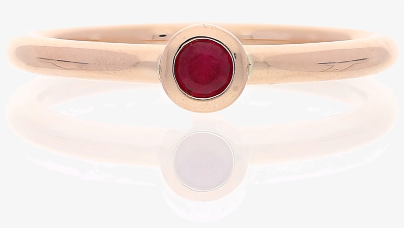 Winsor Bishop 14ct Rose Gold Single Stone Ruby Ring - Free Transparent ...
