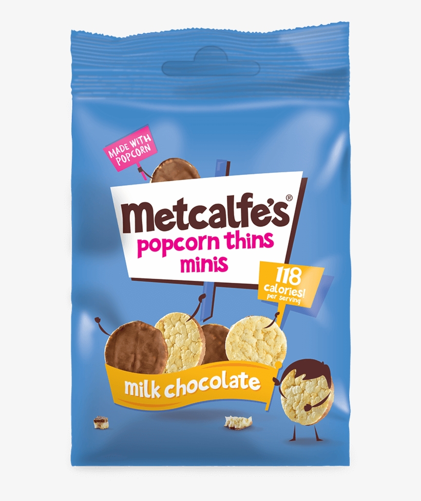 Milk Chocolate Popcorn Thins Minis - Free Transparent PNG Download - PNGkey