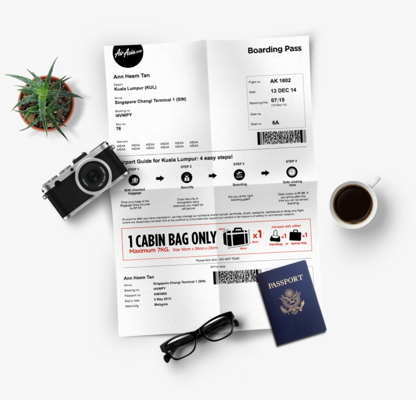 Photo Of Web Boarding Pass Redesign Project - Free Transparent PNG ...