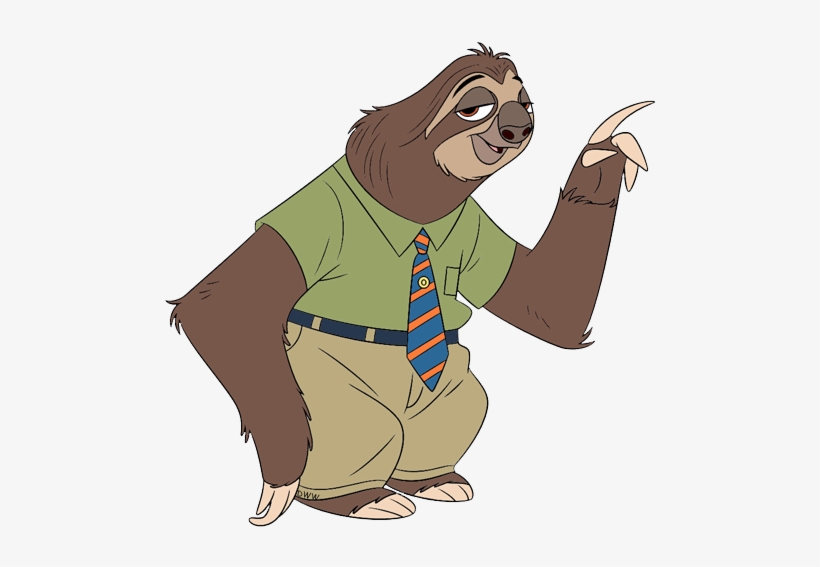 Flash The Sloth Of Zootopia - Flash The Sloth Drawing - Free ...