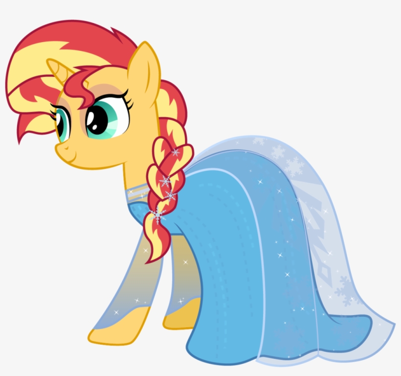 Sunset Shimmer As Elsa - Mlp Sunset Shimmer The Dress - Free ...