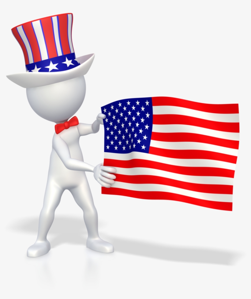 Holding Us Flag Stick Figure Pc - American Flag Stick Figure - Free ...