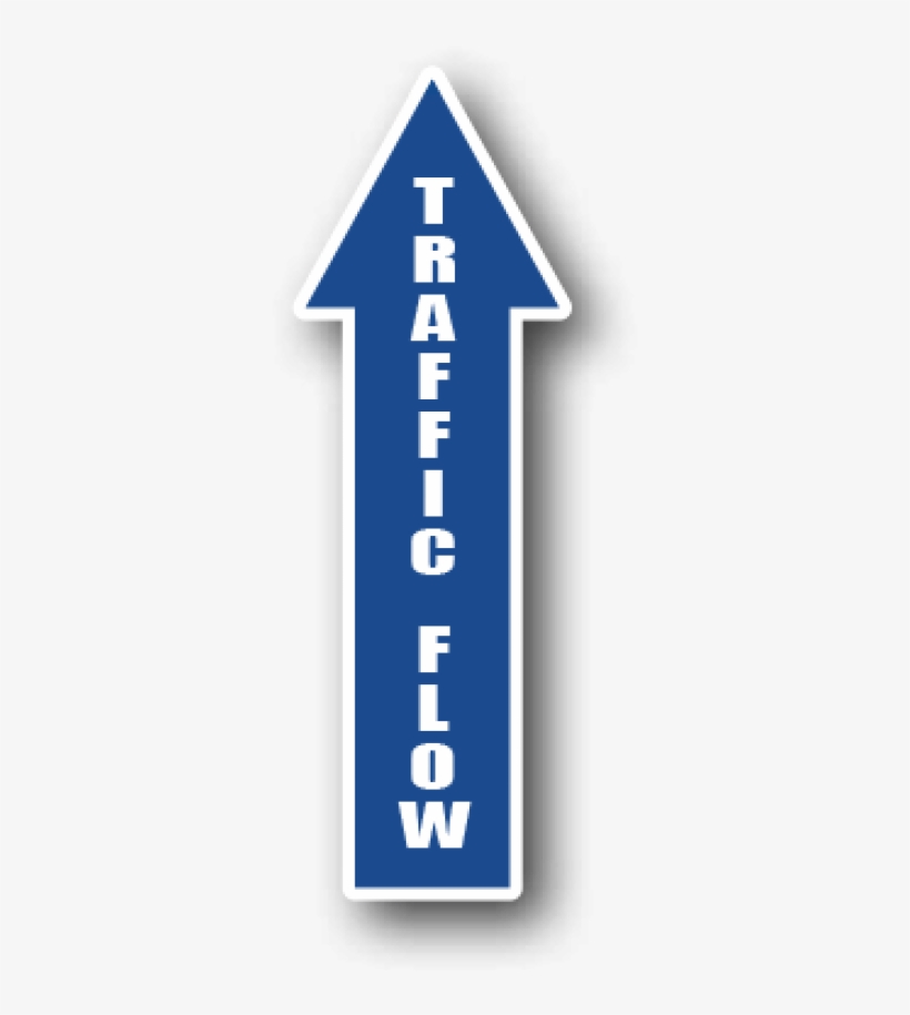 Blue Floor Directional Arrows, Traffic Flow Straight - Free Transparent ...