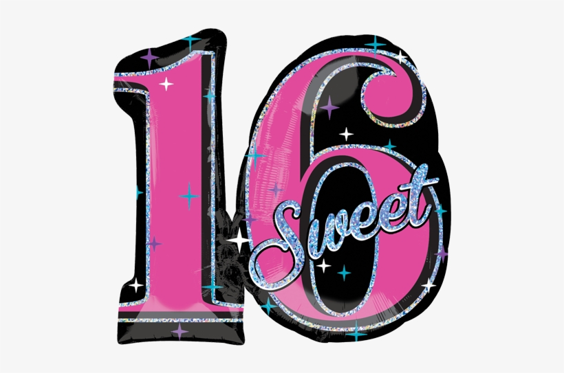 Sweet 16 Birthday - Free Transparent PNG Download - PNGkey