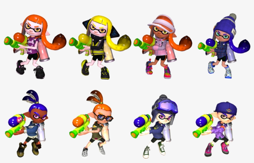 My Splatoon 1 Oc Skins By Fairy27main - Free Transparent PNG Download ...