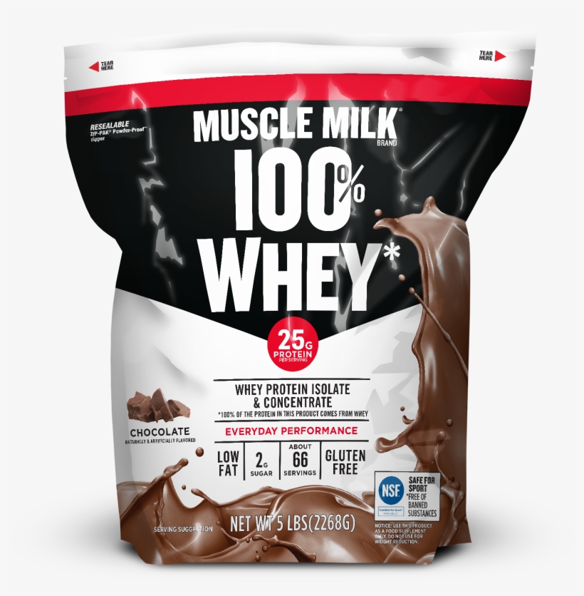 Muscle Milk® 100% Whey Chocolate - Free Transparent PNG Download - PNGkey