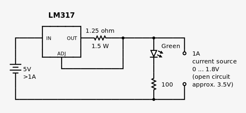 Resistor Here Constant Current Source Using Lm317 - Free Transparent ...