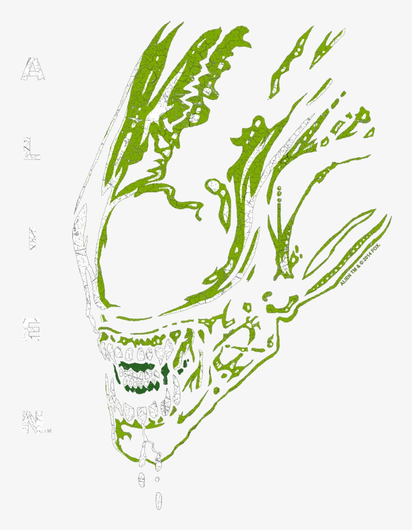 Alien Acid Drool Juniors V Neck T Shirt - Free Transparent PNG Download ...