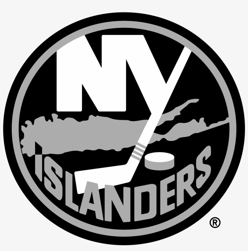 New York Islanders Logo Black & White Transparent - Free Transparent ...