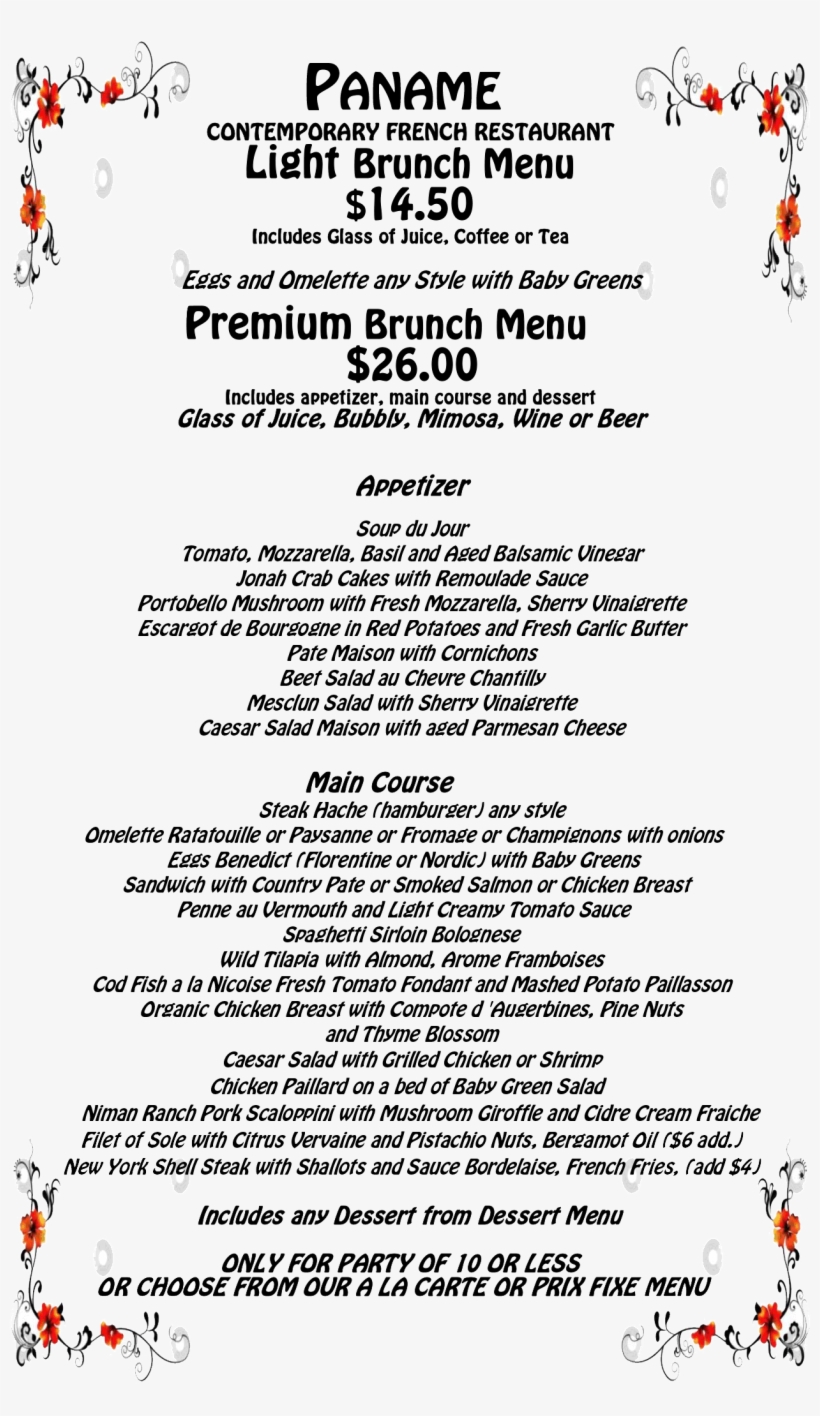 Dinner Menu - Free Transparent PNG Download - PNGkey