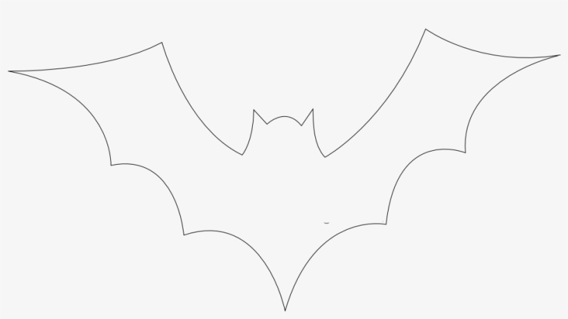 Bat Printable Template - Line Art - Free Transparent PNG Download - PNGkey