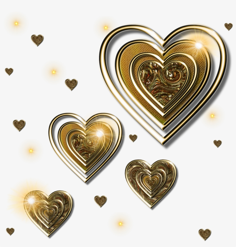Gold Heart Transparent - Transparent Gold Hearts - Free Transparent PNG ...
