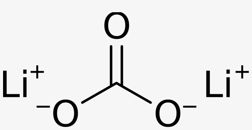 2d Chemical Structure Of Lithium Carbonate - Free Transparent PNG ...