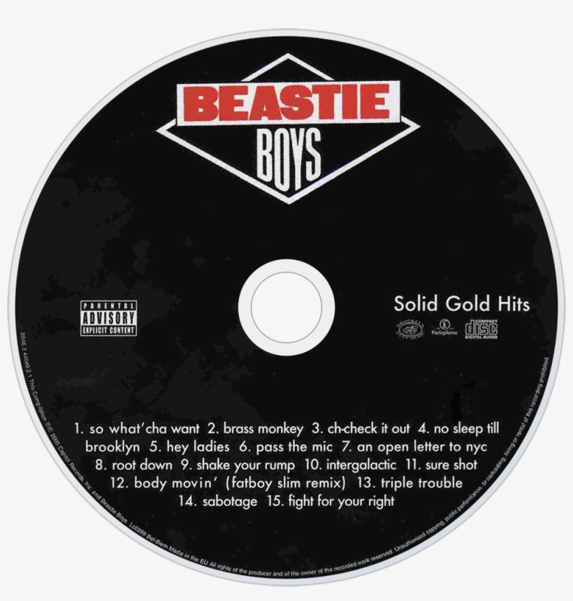 Beastie Boys Solid Gold Hits Cd Disc Image - Free Transparent PNG ...