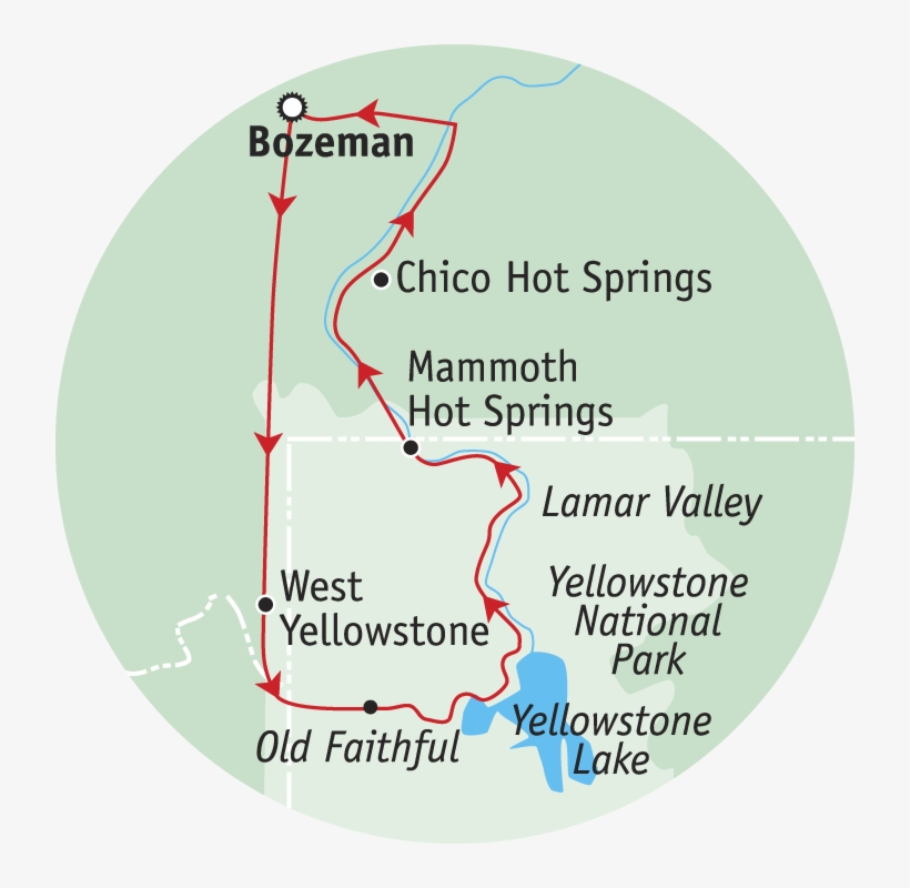 Tour Map Of Yellowstone National Park - Free Transparent PNG Download ...