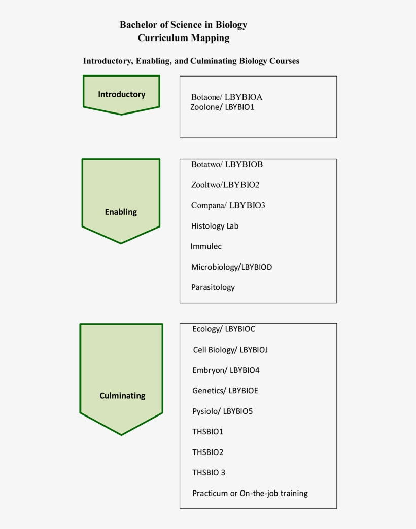 Bs Bio Curriculum Mapping - Free Transparent PNG Download - PNGkey