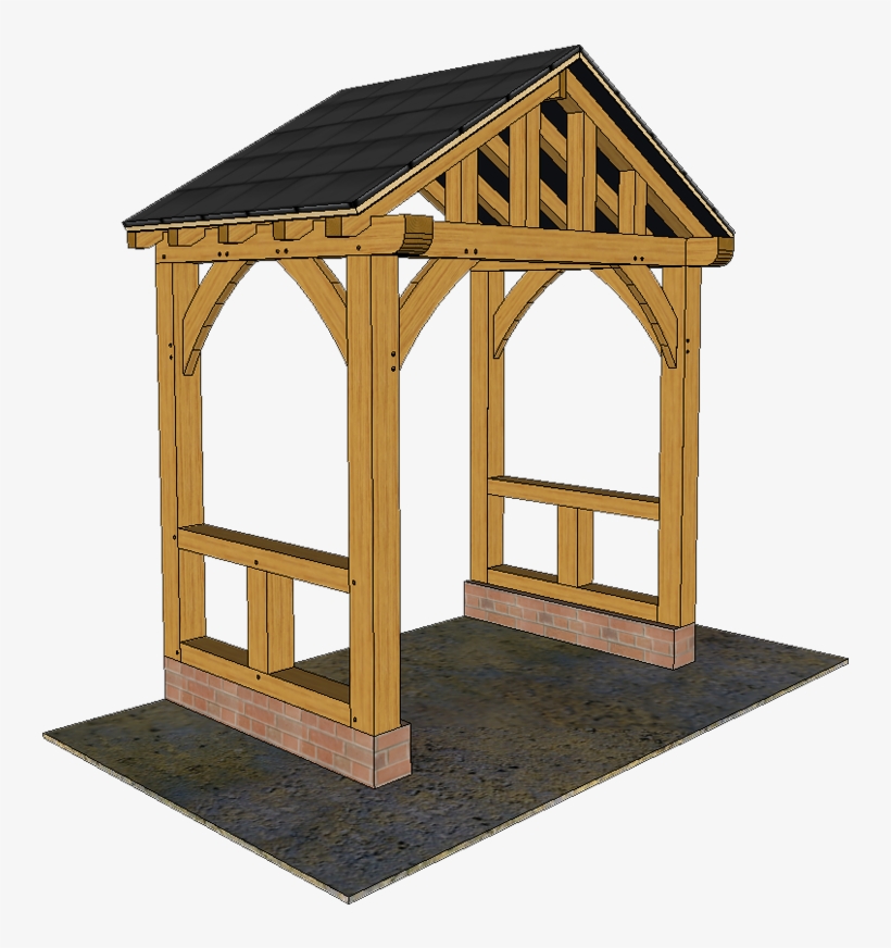 D1 3d View Of Oak Porch - Free Transparent PNG Download - PNGkey