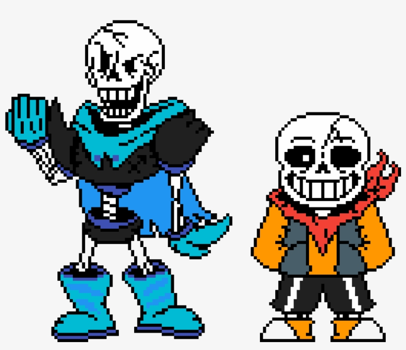 Negativetale Papyrus And Sans - Free Transparent PNG Download - PNGkey