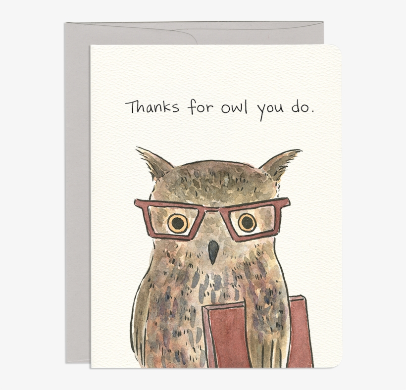 Owl Thanks Card - Free Transparent PNG Download - PNGkey