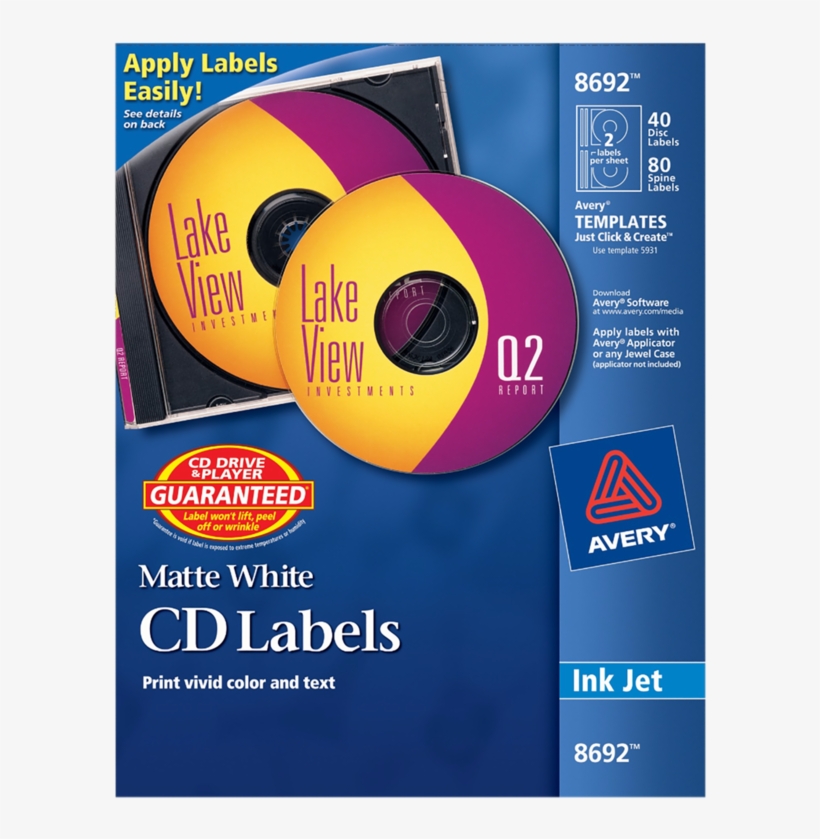 Avery Matte White Cd Labels - Free Transparent PNG Download - PNGkey