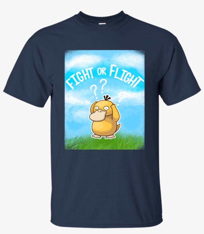 Pokemon Psyduck Shirts Fight Or Flight No Fly United - Free Transparent ...