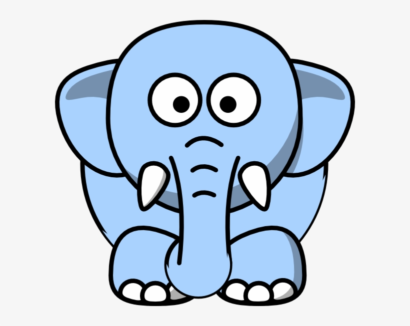 Baby Elephant Clipart Blue - Light Blue Elephant Clipart - Free ...