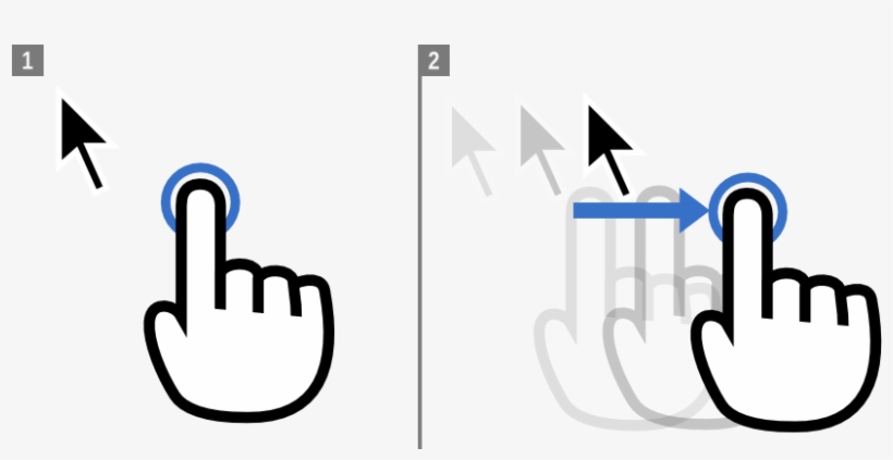 Drag To Move The Mouse Pointer And Tap To Click - Drag And Drop Mouse ...