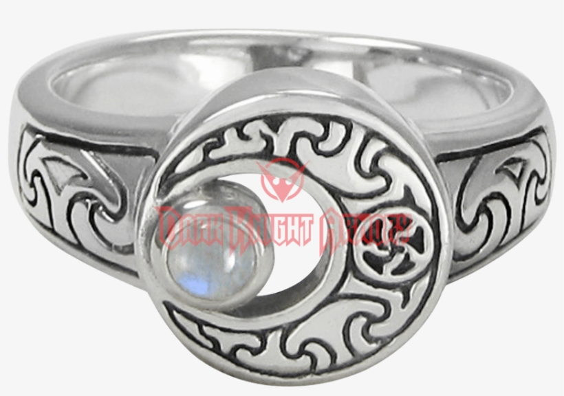 Crescent Moon With Moonstone Ring - Free Transparent PNG Download - PNGkey