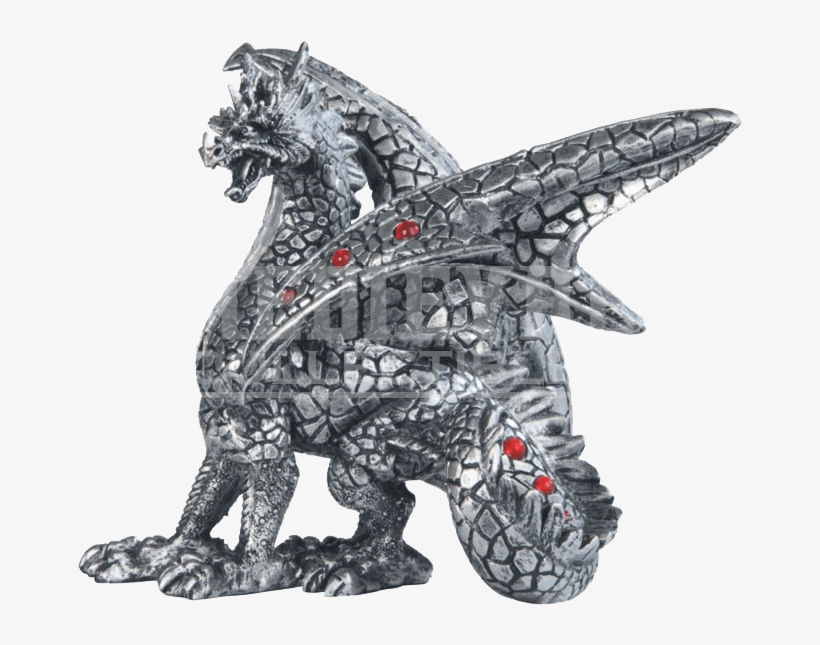 Small Silver Dragon Statue - Free Transparent PNG Download - PNGkey