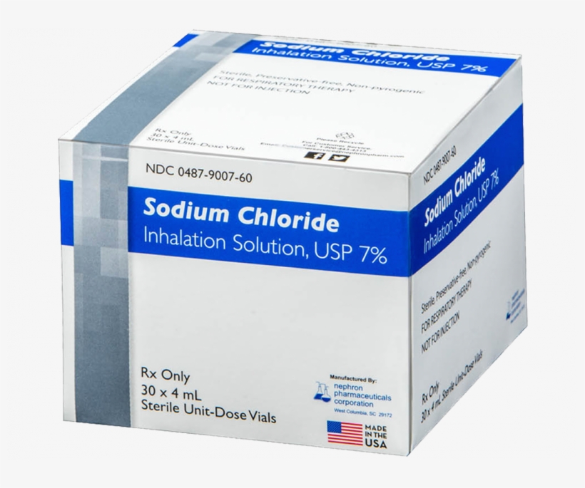 Sodium Chloride Inhalation Solution Usp 7% - Free Transparent PNG ...