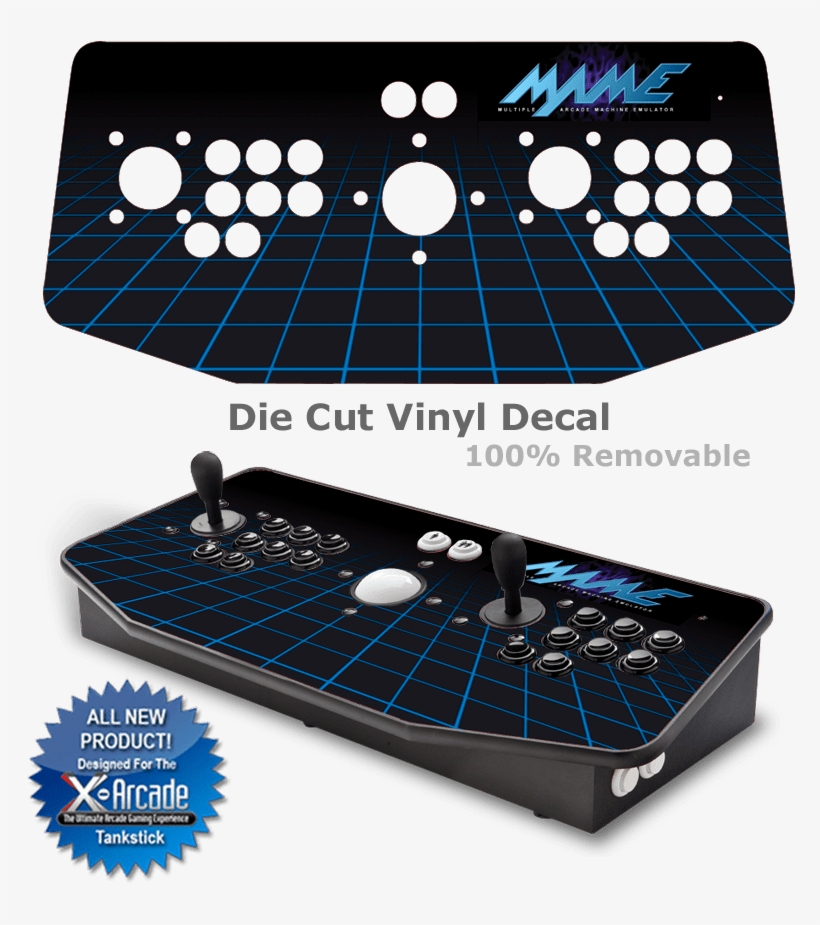 Mame X-arcade Tankstick Graphic Overlay - Free Transparent PNG Download ...