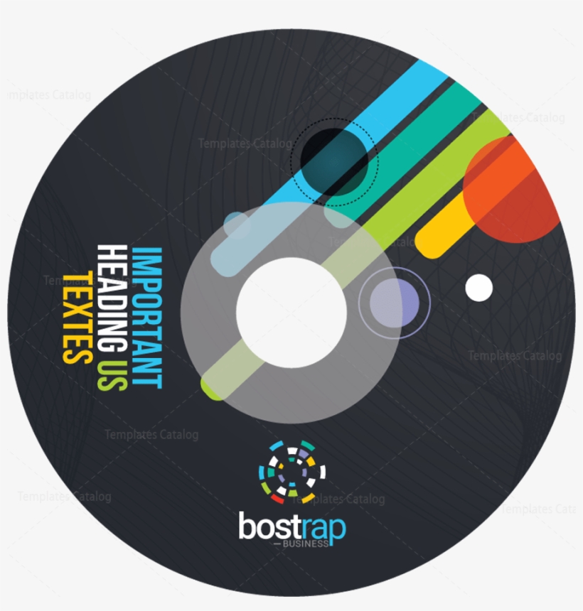 Colorful Cd Sleeve And Sticker Template - Free Transparent PNG Download ...