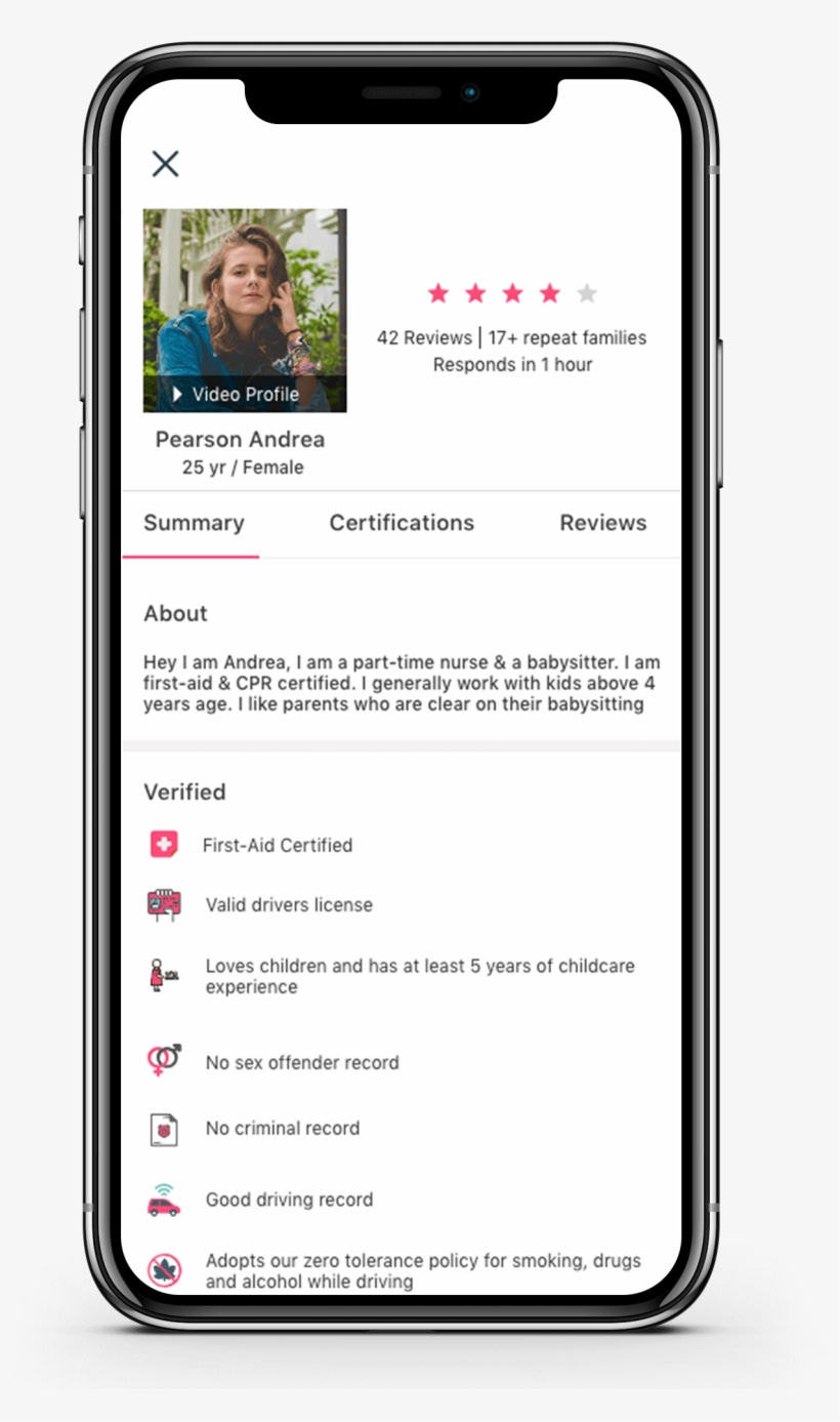 Detailed Babysitter Profile - Free Transparent PNG Download - PNGkey