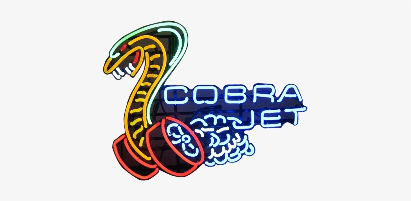 Automotive Neon Signs - Cobra Jet Logo - Free Transparent PNG Download ...