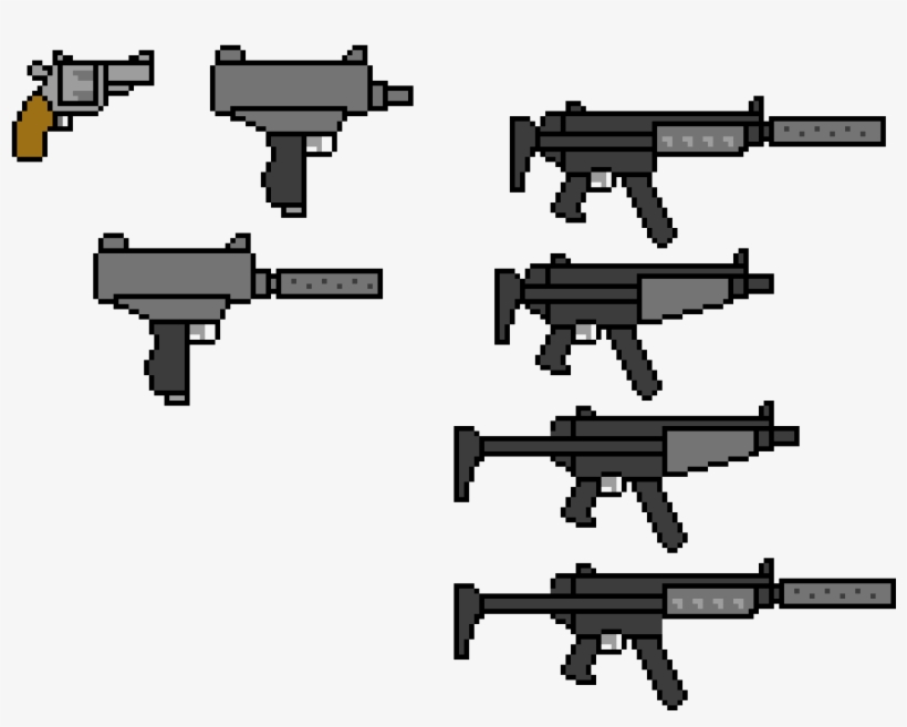 Revolver Mp5 Mp5 Sd Uzi - Mp5 Drawing - Free Transparent PNG Download ...