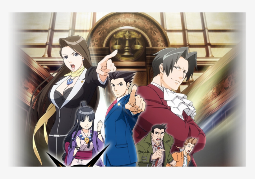 Ace Attorney - Ace Attorney Key Art Poster (24x36), - Free Transparent ...
