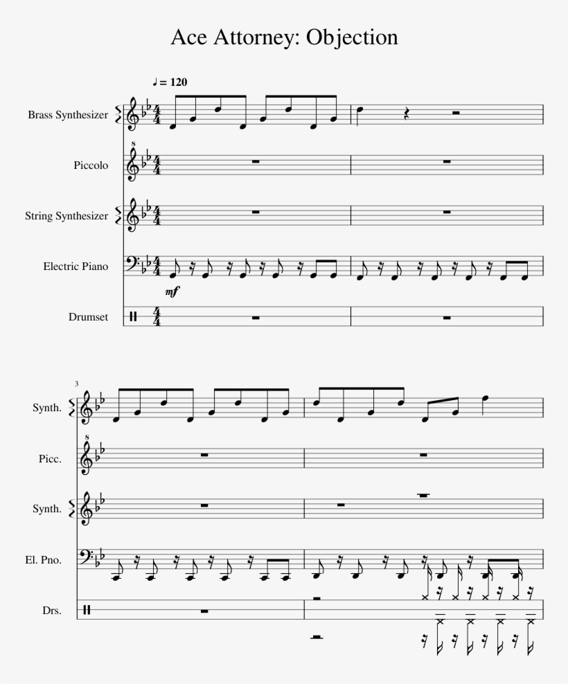 Objection Sheet Music 1 Of 5 Pages - Onerepublic - Free Transparent PNG ...