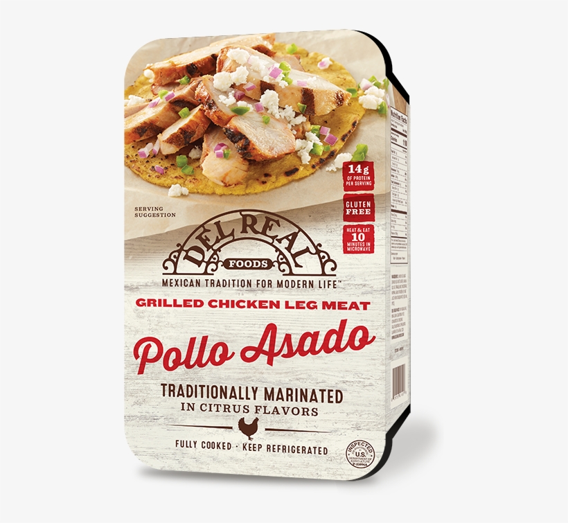Del Real Shredded Chicken - 16 Oz Tray - Free Transparent PNG Download ...