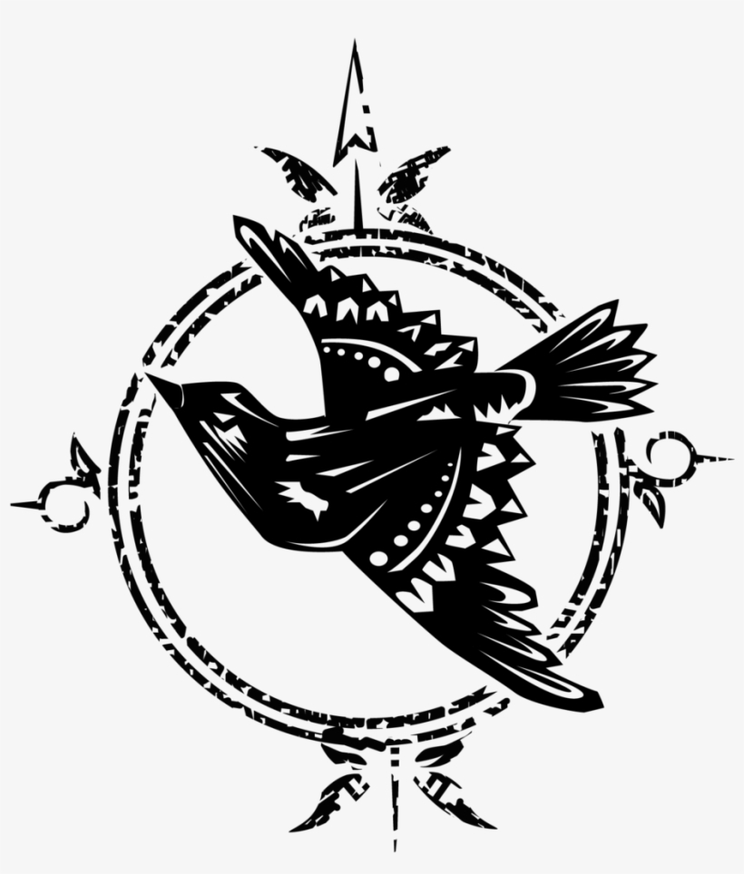 Compass Bird A Design Inspired By A Book Cover I Saw - Free Transparent ...