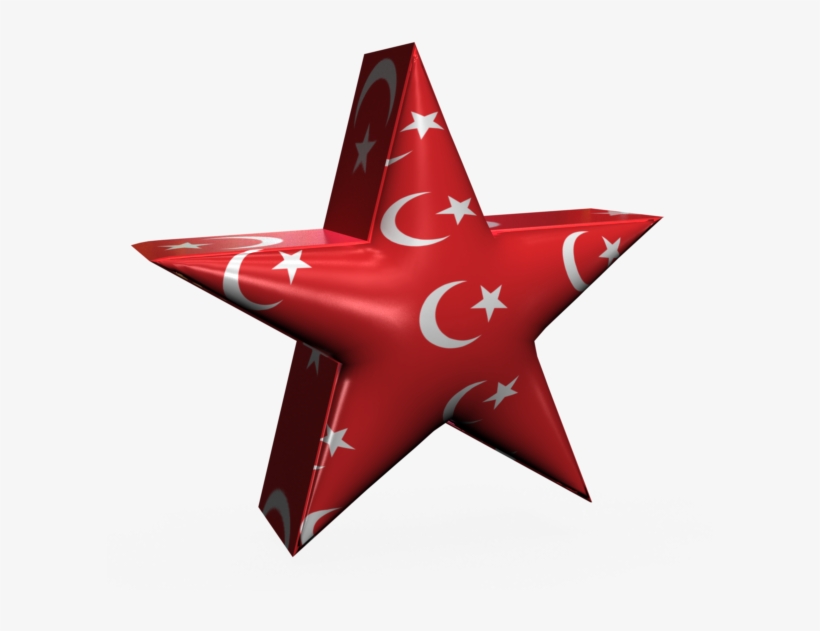 3d Turkish Star - Free Transparent PNG Download - PNGkey