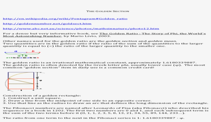 Golden Section And Golden Mean - Free Transparent PNG Download - PNGkey
