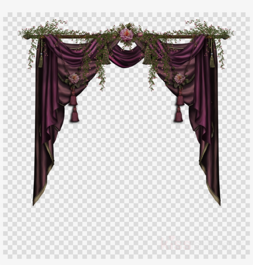 Gothic Curtains Clipart Window Treatment Window Blinds - Free ...