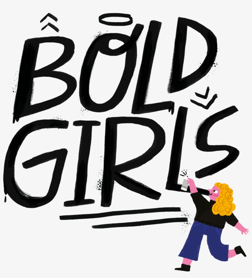 Bold Girls Logo-black Text Cmyk Girl - Free Transparent PNG Download ...