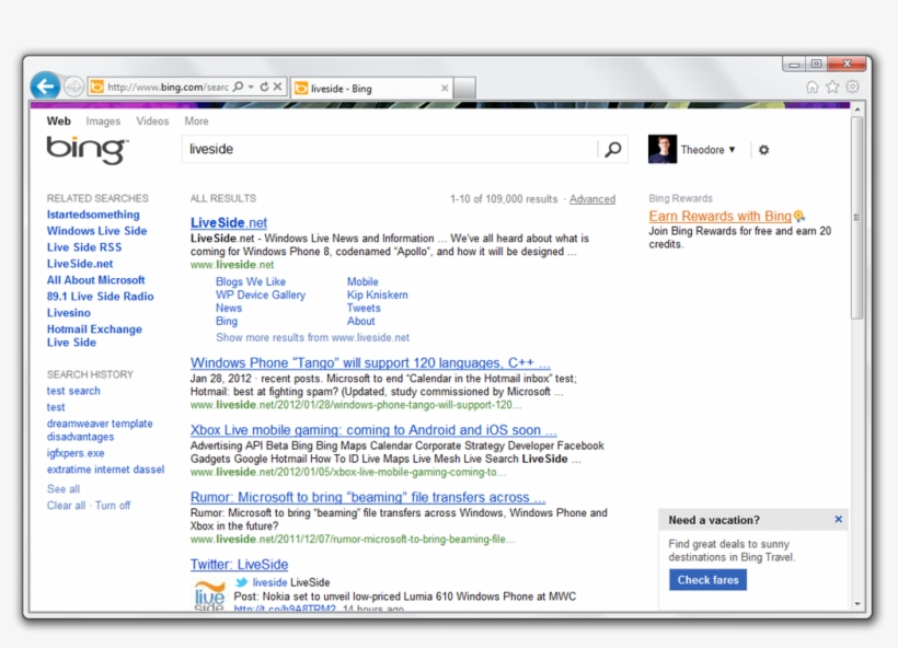 Liveside Bing Windows Internet Explorer Thumb Bing - Free Transparent ...