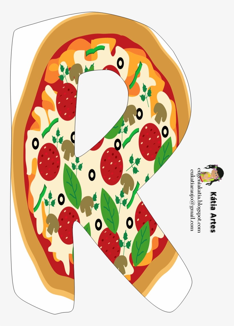 English Letter, Pizza Party, Lowercase - Free Transparent PNG Download ...