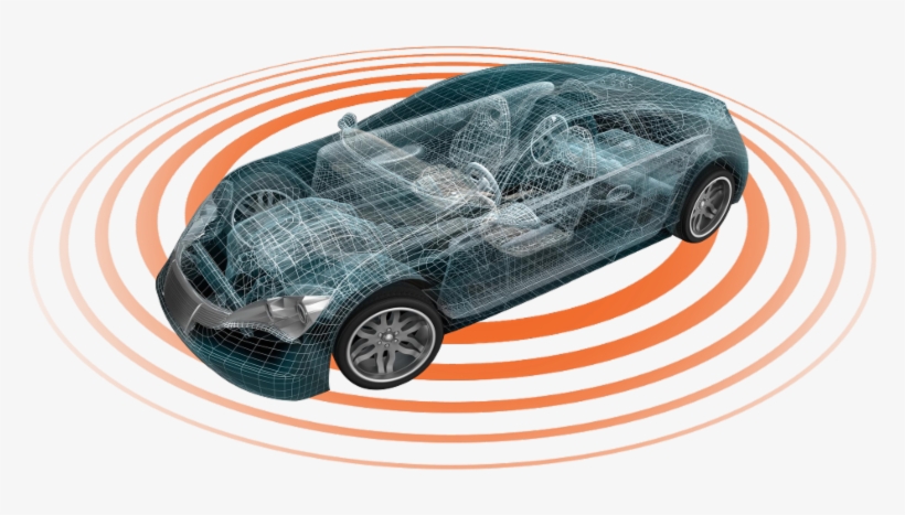 Connected Car Stock Photo - Wireframe Drawing Of Truck - Free ...