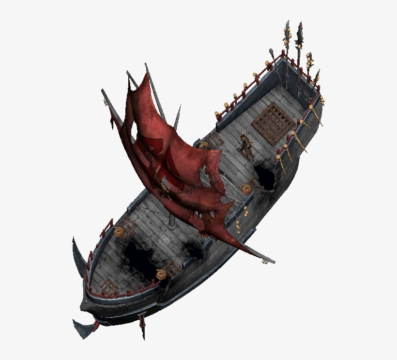 A Slight Moderately Damaged Orc Ship - Orc Ships - Free Transparent PNG ...